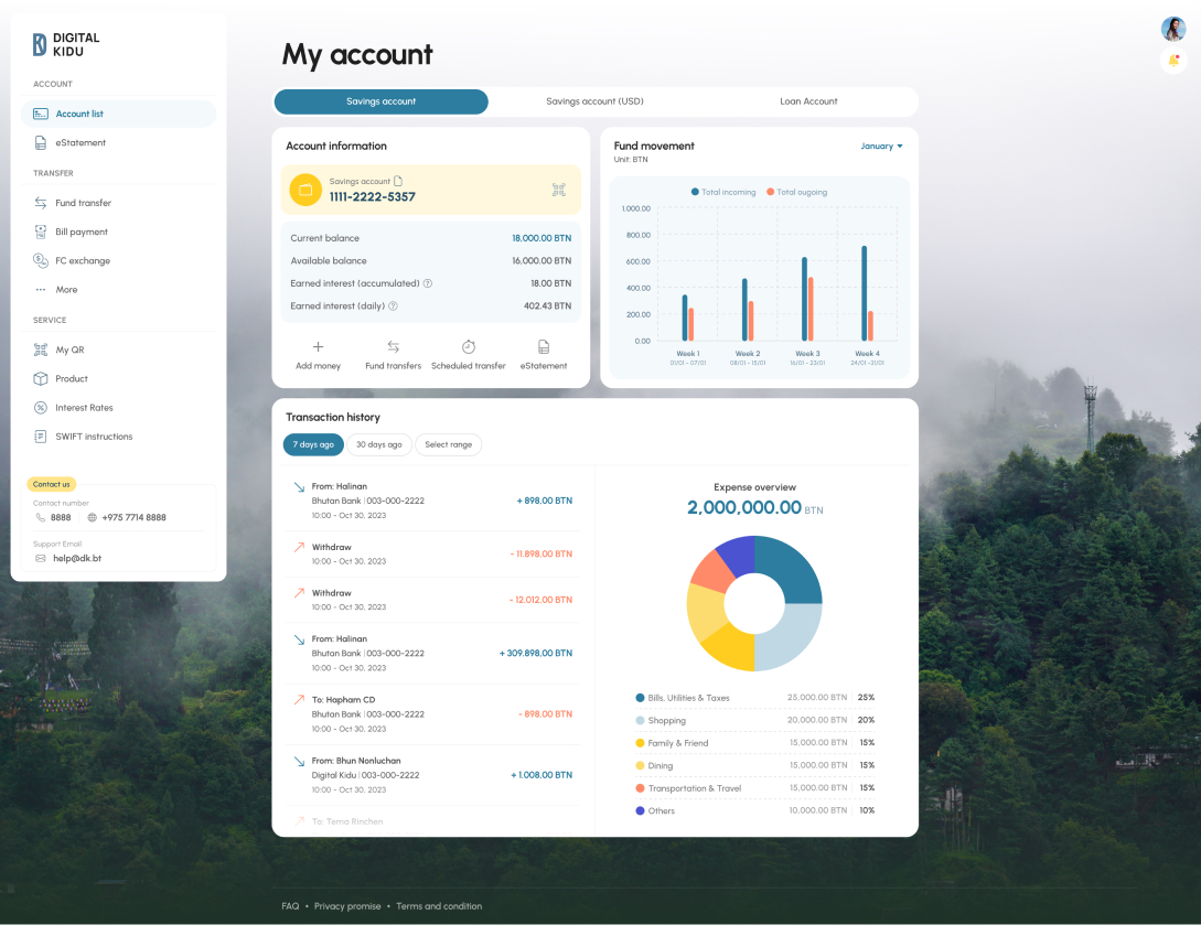 DK Bhutan Banking App & Internet Digital Banking Case Study | Beau ...