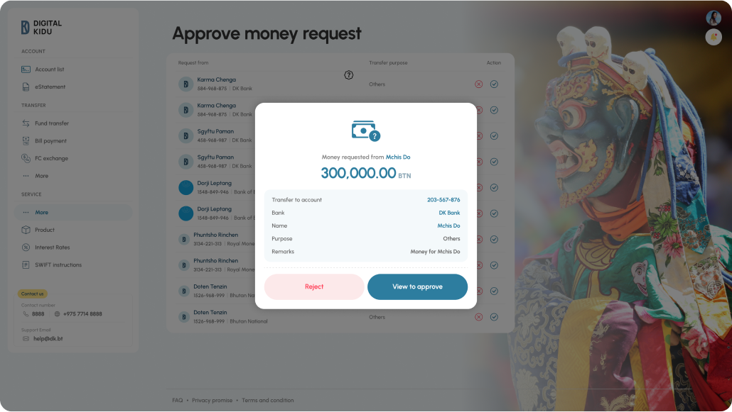DK Bhutan Banking App & Internet Digital Banking Case Study | Beau ...